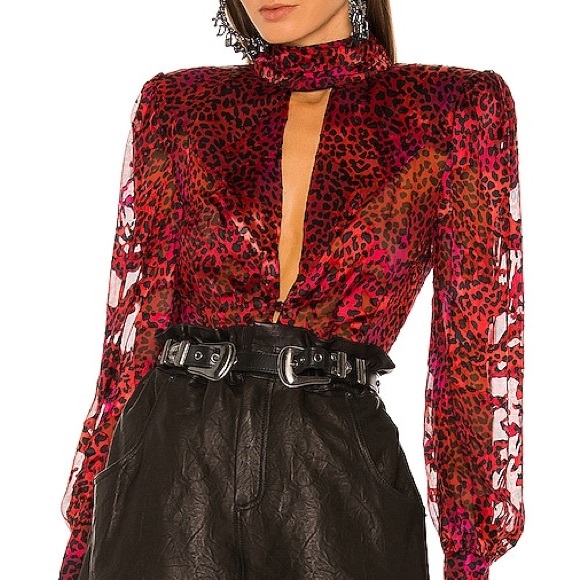 DUNDAS | Tops | Dundas X Revolve Hendrix Top In Two Tone Leopard Print ...